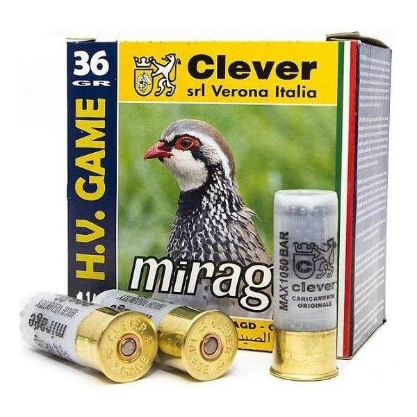 Патрон Clever 12/70 дробь 3 25шт